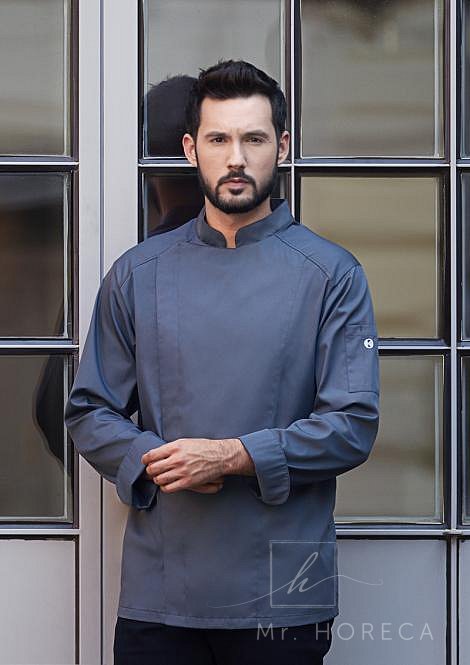 Pánsky kuchársky rondón s dlhým rukávom a bočným zapínaním Noah | Mr ...